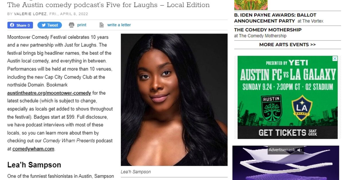 Comedy Whams Five Austin Comics Not To Miss At Moontower Just For